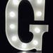 Metal White Initial Letter G Marquee Letter Light 9height Light up ...