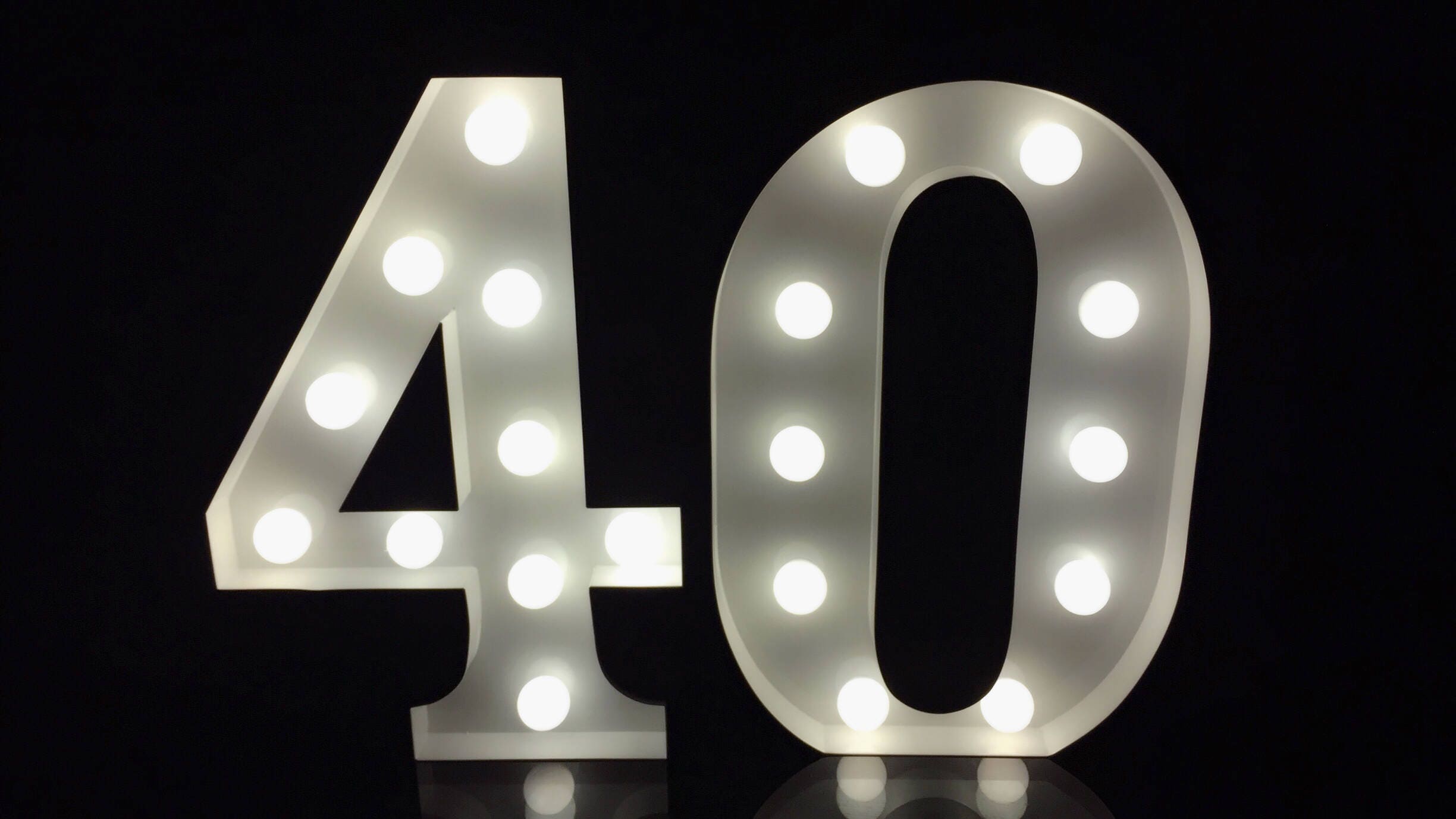 12Metal Number 40-49 Light Up Numbers Sign Forty Home | Etsy