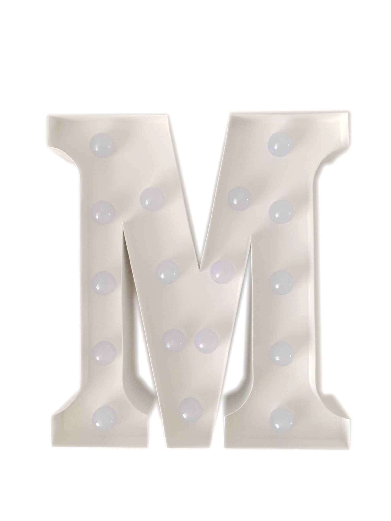 Metal White M Marquee Letter Marquee Light 9height - Etsy