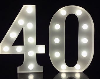 Light up Numbers | Etsy