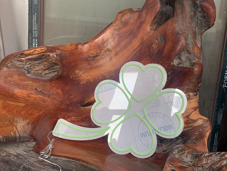 Customizable Four-leaf Clover LED Neon Sign, St. Patrick's Day Decor - Etsy
