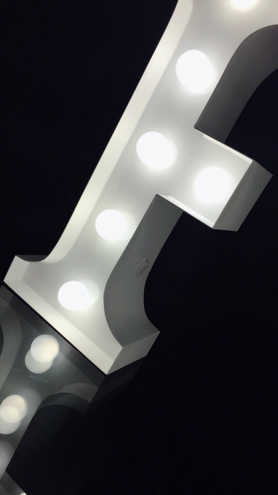 Metal White Initial Letter F Marquee Letter Light - Etsy
