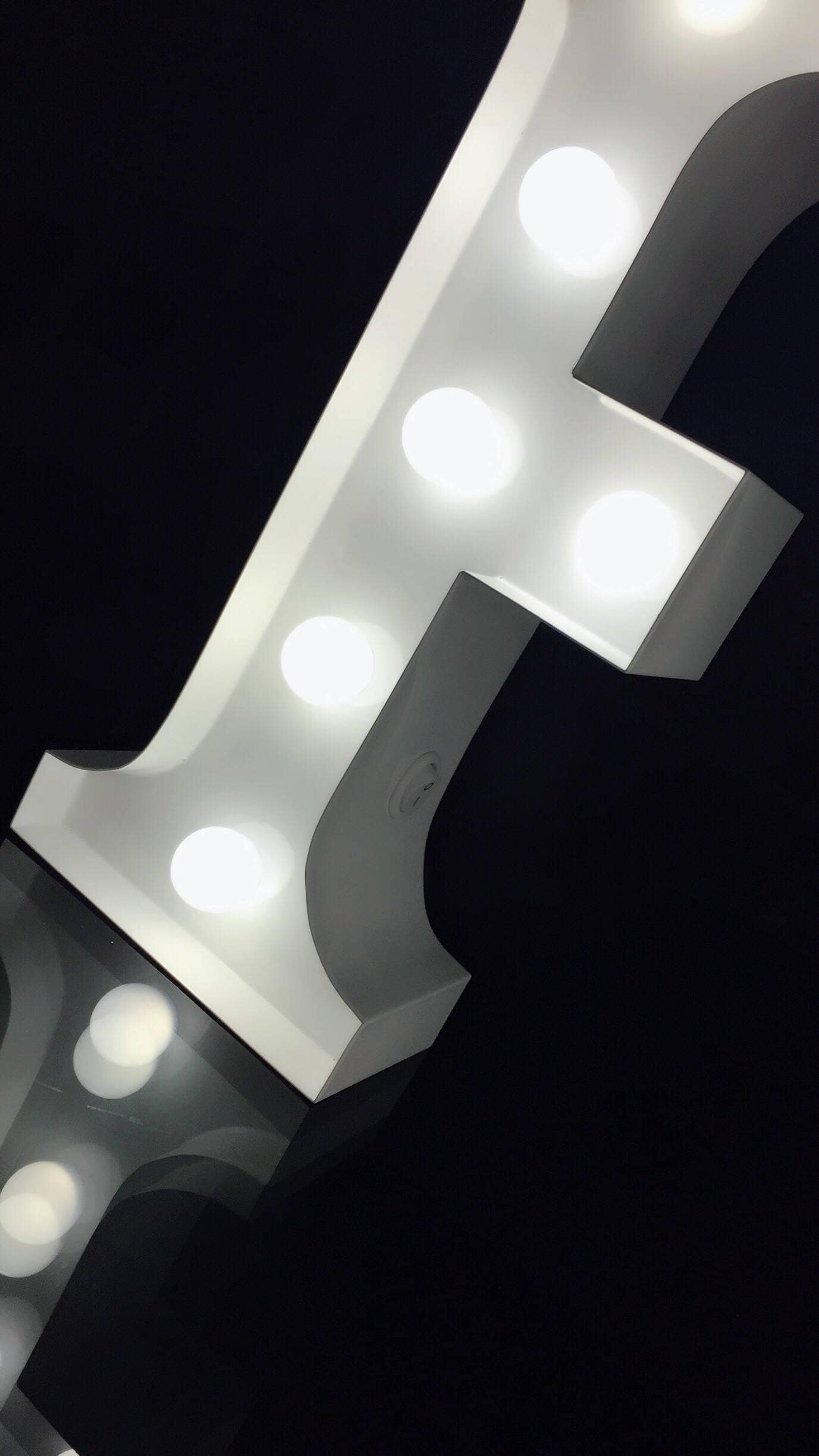 Metal White Initial Letter F Marquee Letter Light - Etsy