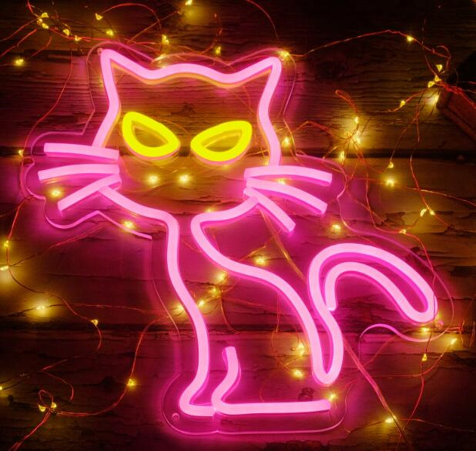 Animal Cat Kitten Neon Sign Cat Neon Light Children Kids Home Neon Sign ...
