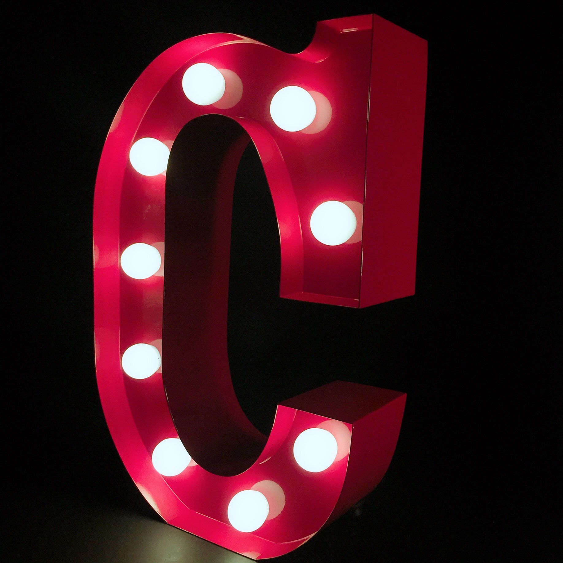 9metal Handmade A-Z Red Letters Light up Alphabet - Etsy