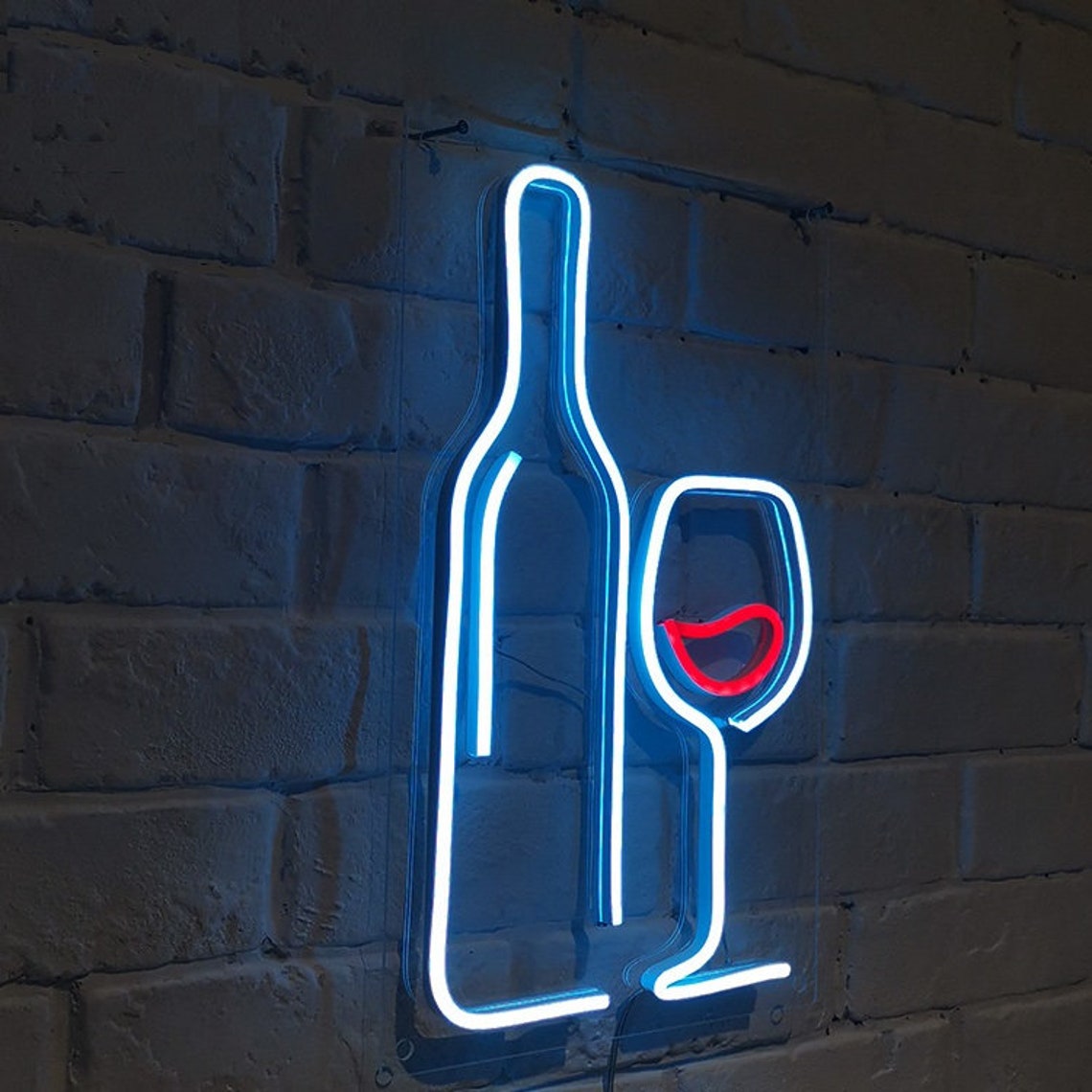 Wine Neon Sign With Acrylic Plate USB Powered LED Neon Light - Etsy