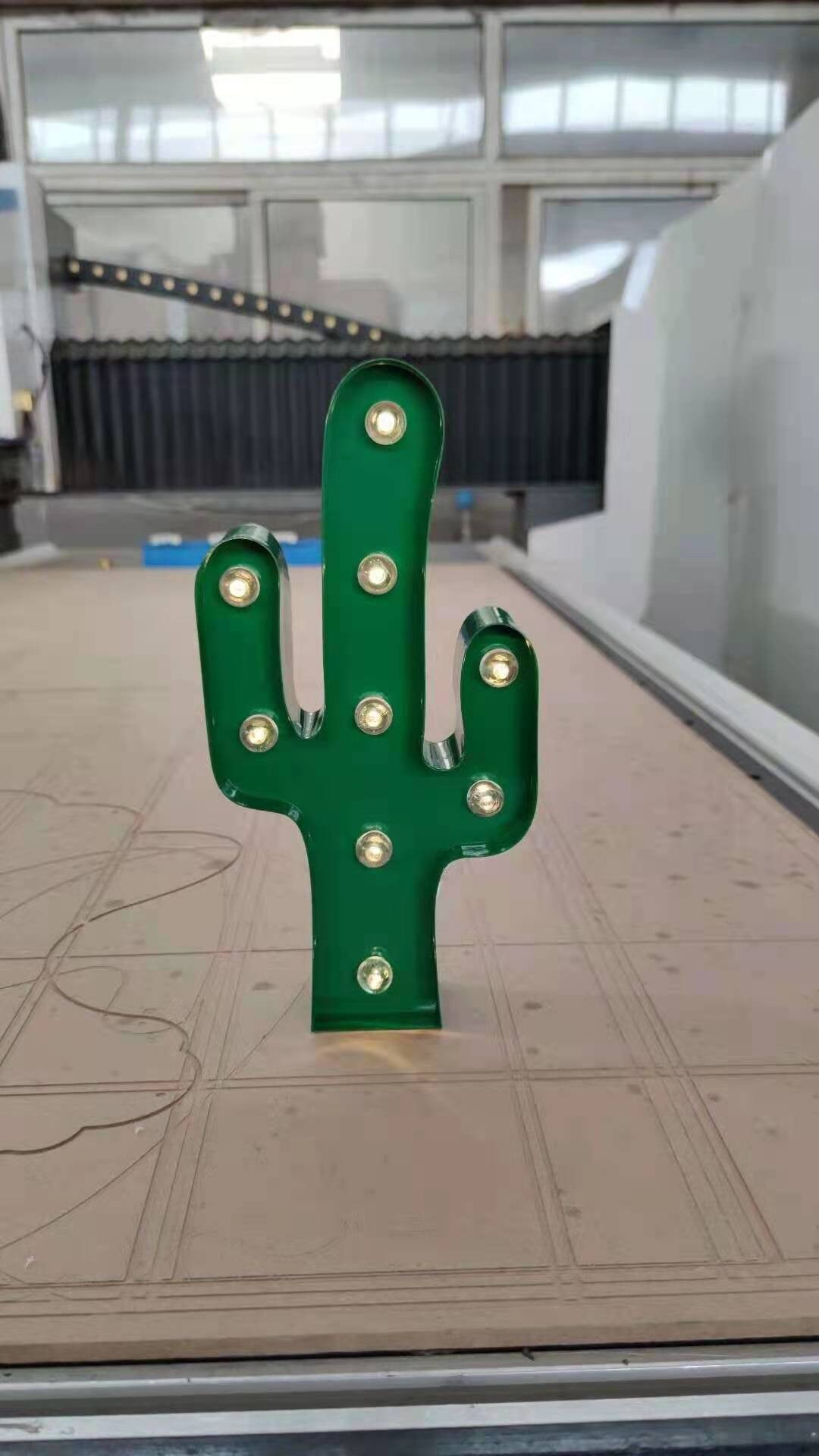 9/12 Metal Light Up Cactus Marquee Sign Marquee | Etsy