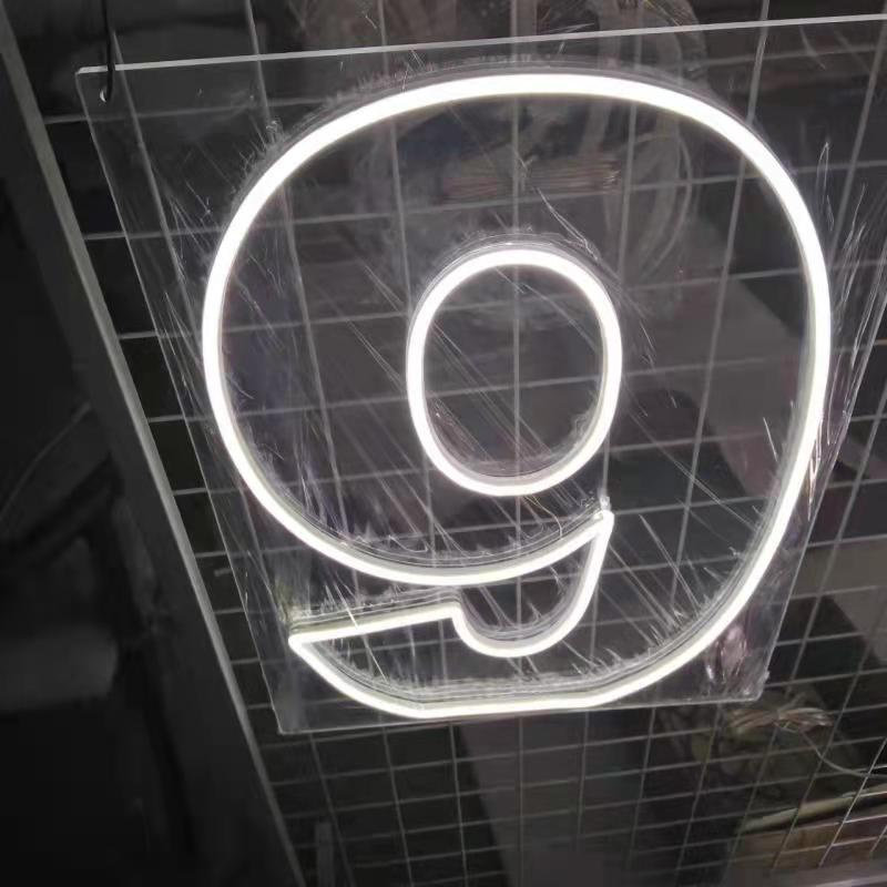 50cm Tall Multi Colored 2865 Neon Numbers With Acrylic Board Cut to ...