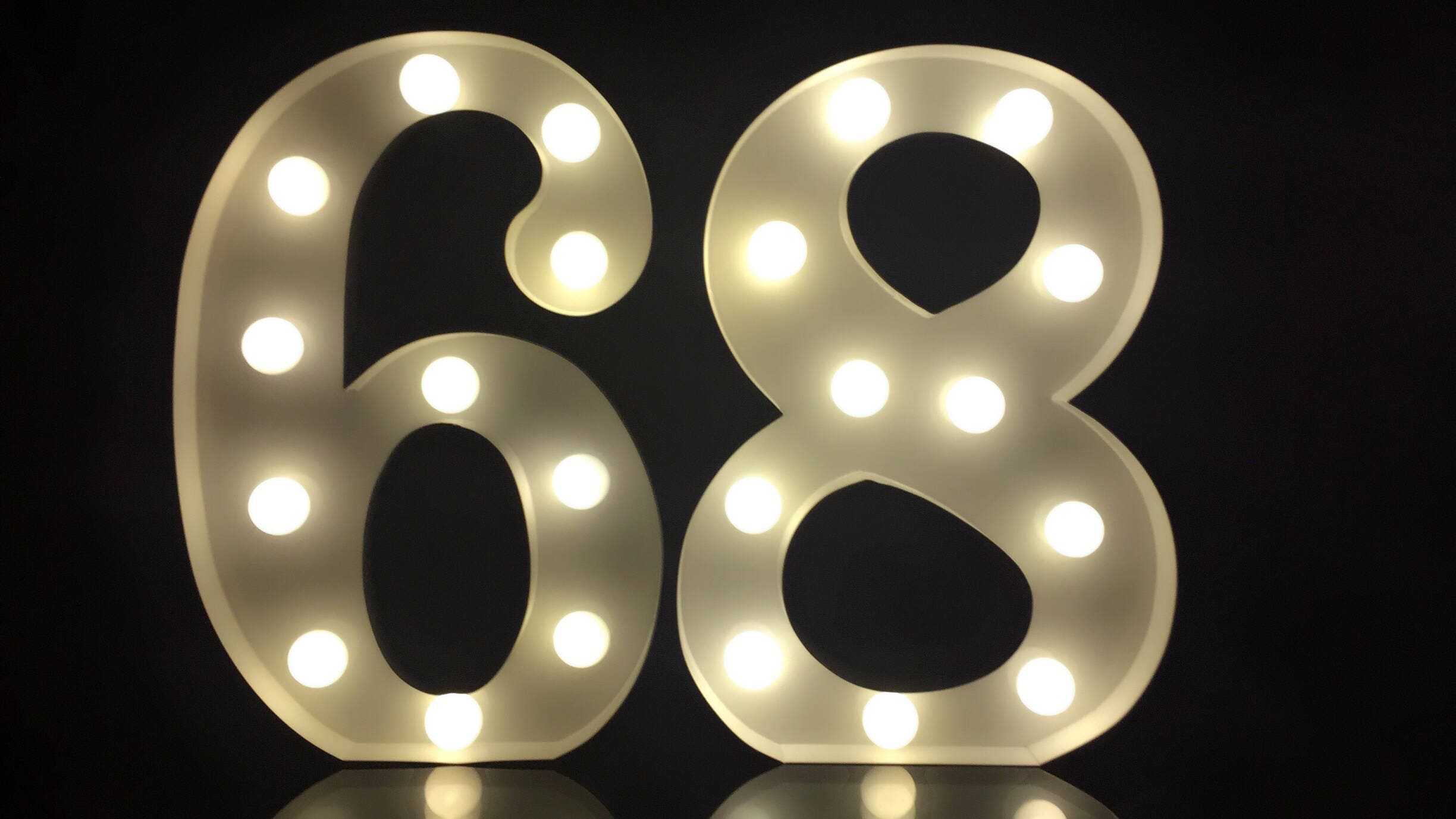12metal White No.8 Marquee Letter Marquee Light Light up - Etsy