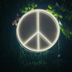Peace Neon Sign Acrylic Neon Sign Halloween Party Home Custom Neon ...