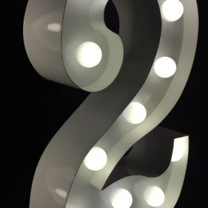12”metal White No.2 Marquee Letter Marquee Light Light up Number Two ...