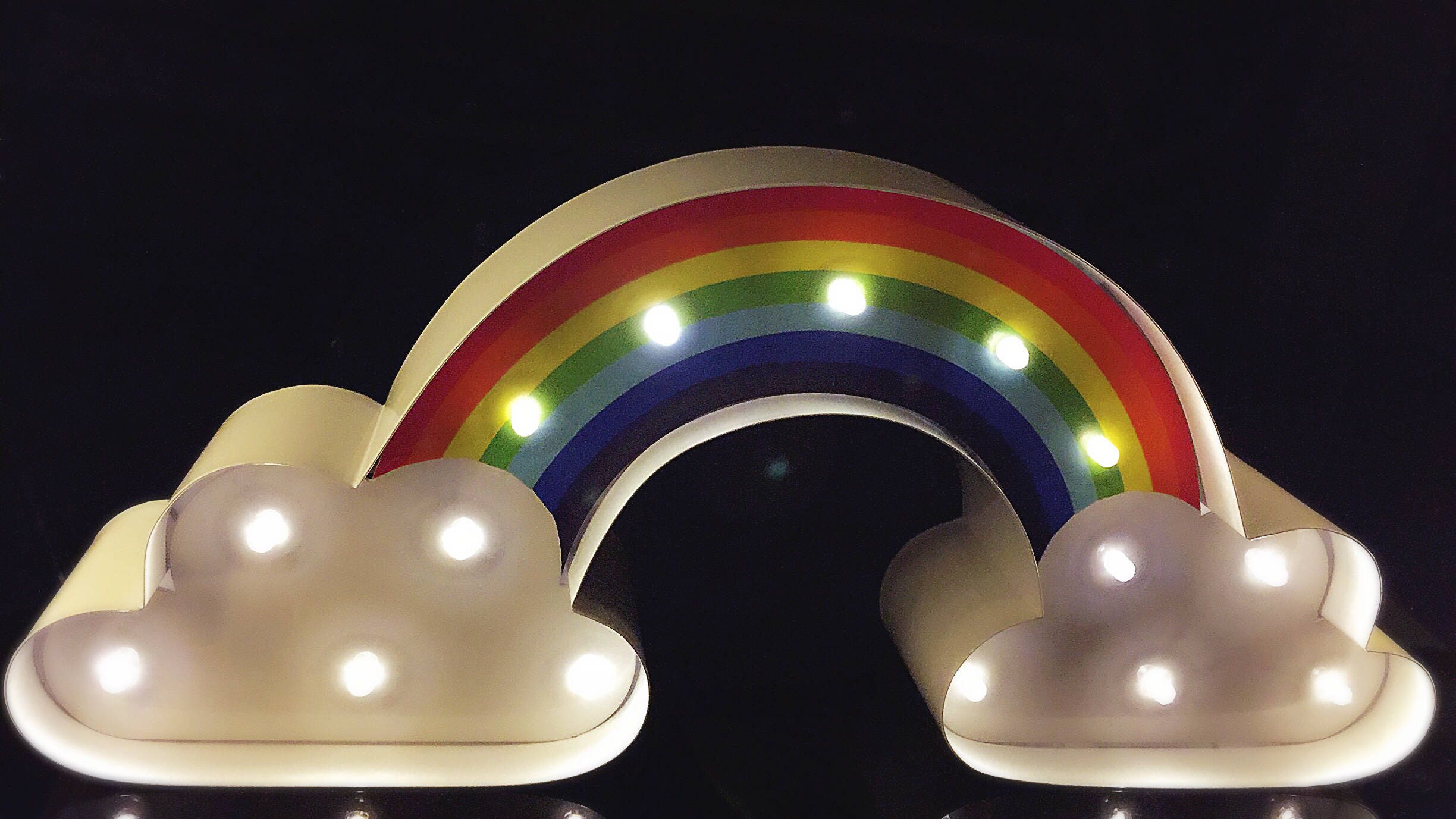 14 Wide Metal Light up Rainbow Night Light Kids Room Baby - Etsy