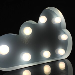 Mini Blue Metal Cloud Marquee Light Kids Light Kids Bed Room Night ...