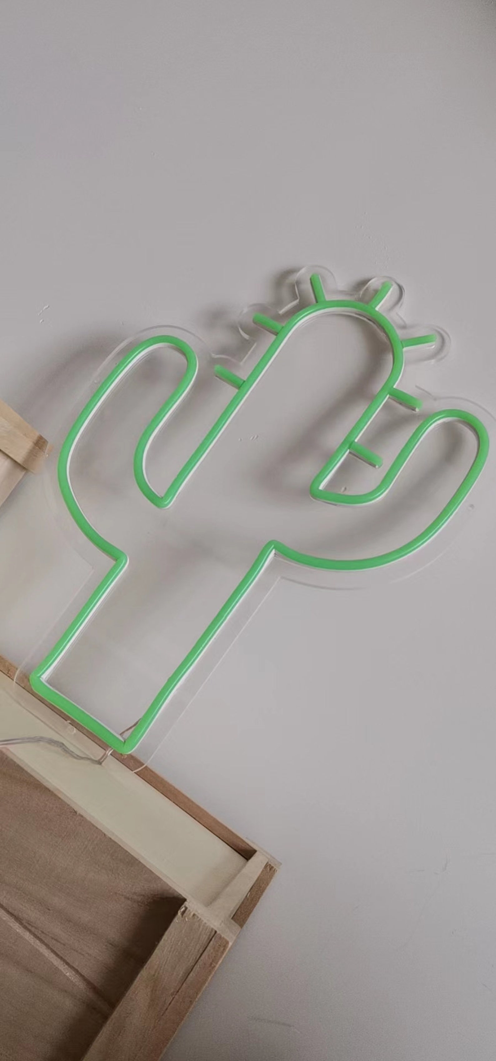 Cactus Neon Sign With Acrylic Board Mini Cactus Neon Lamp - Etsy