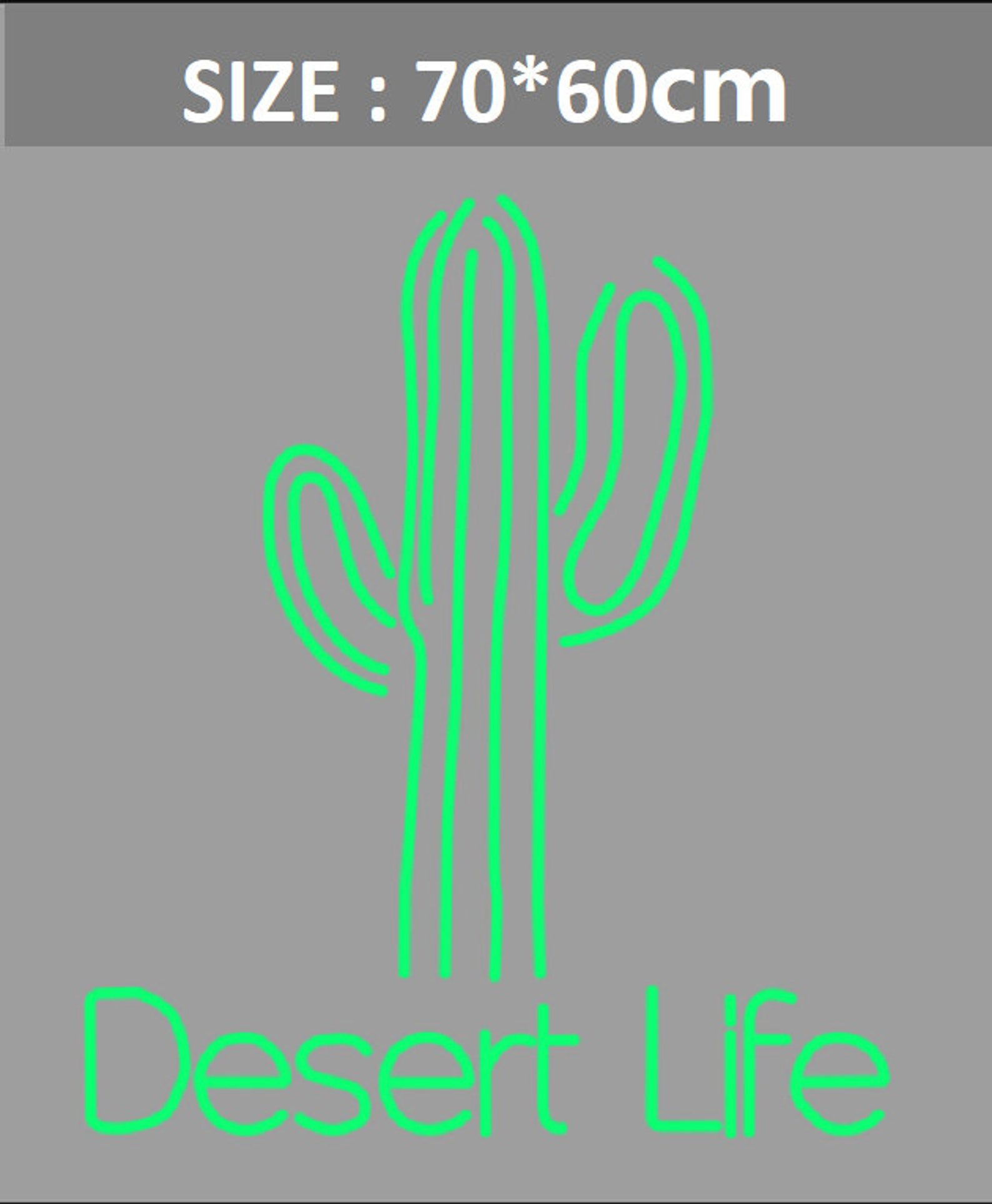 Cactus Neon Sign With Acrylic Plate USB Powered LED Neon Light - Etsy
