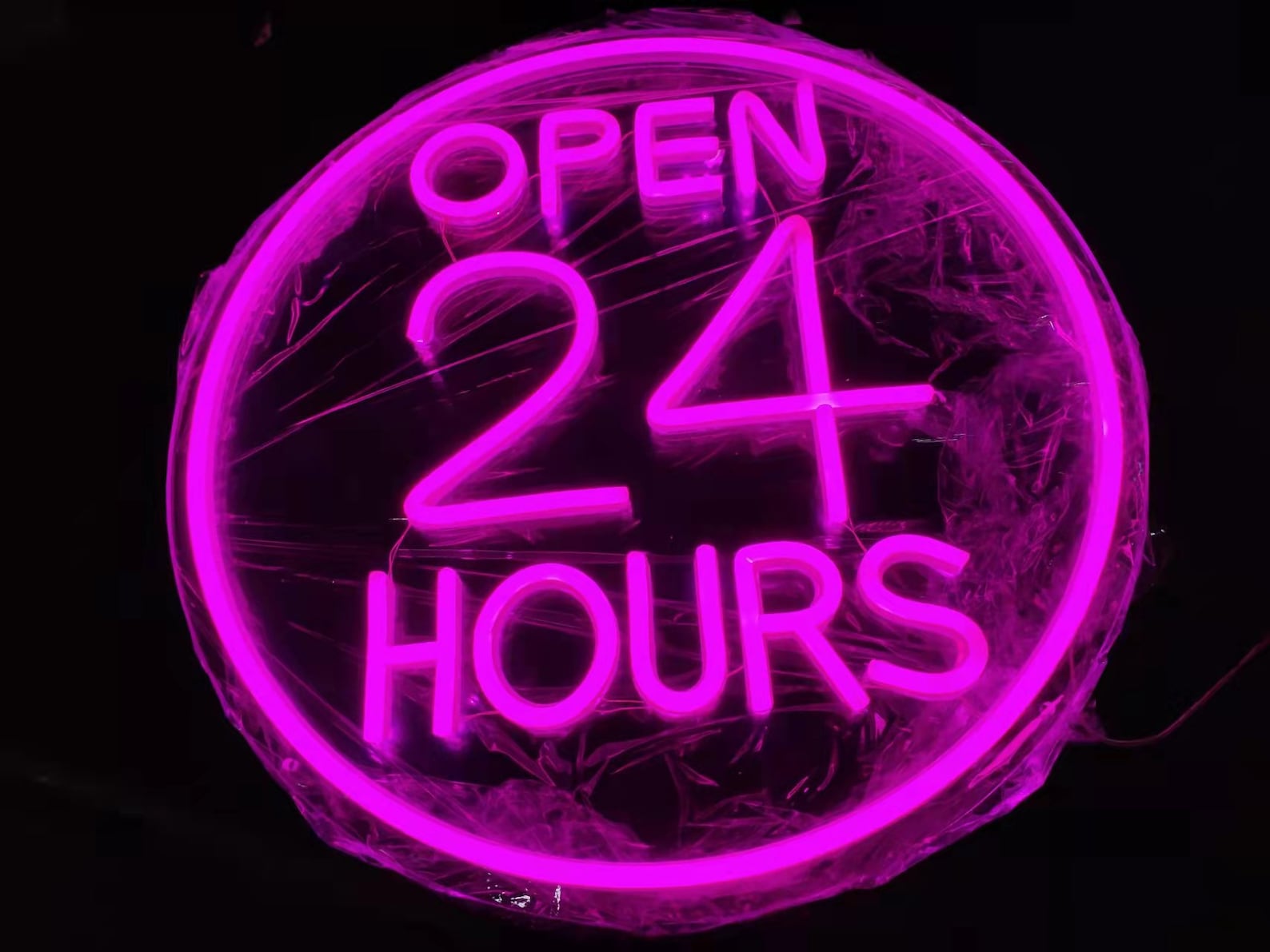 OPEN 24 Hours Neon Sign With Acrylic Board Neon Decor Neon Art Shop ...