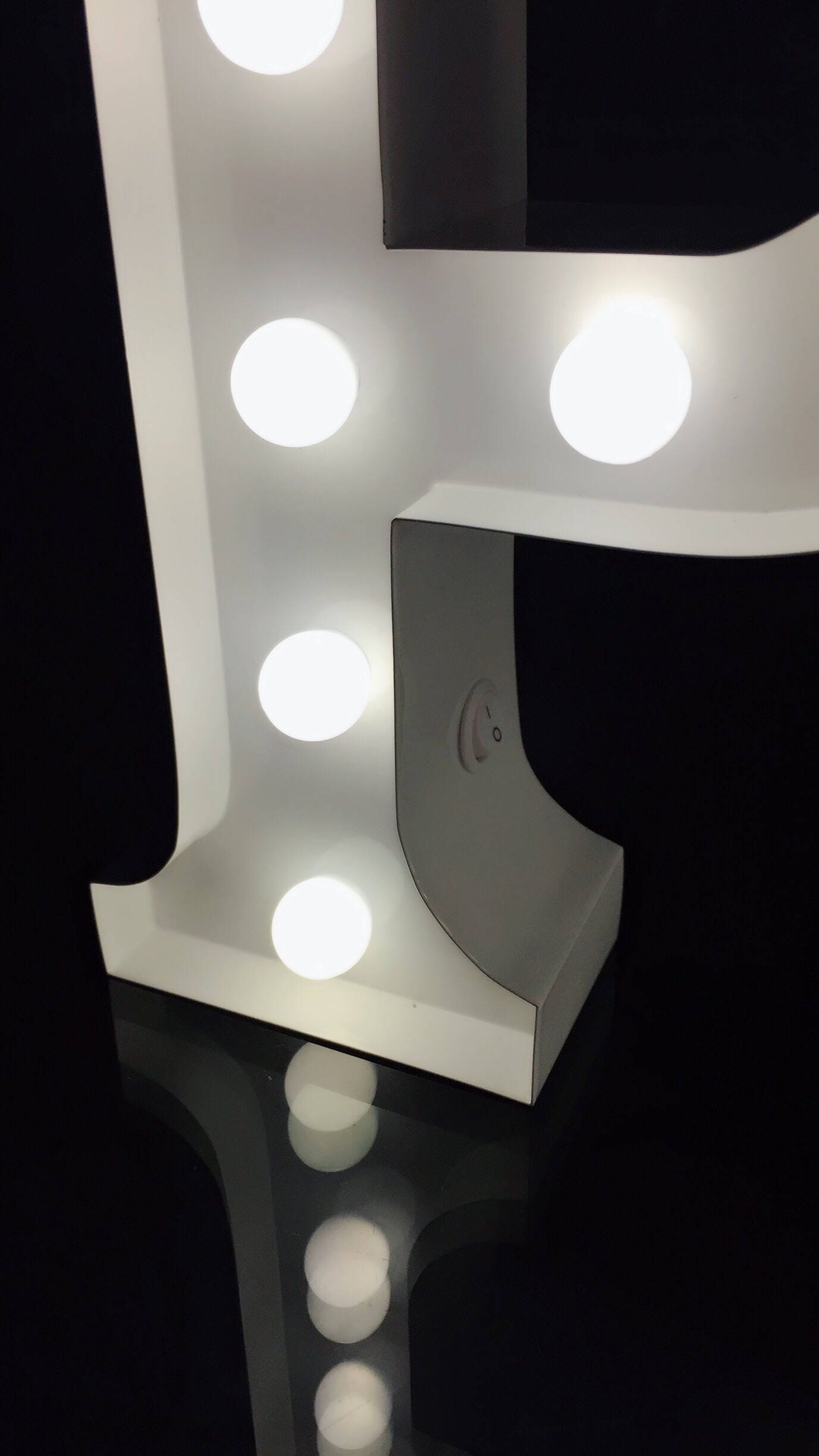 Hand Made Metal White P Marquee Letter Light 9height | Etsy