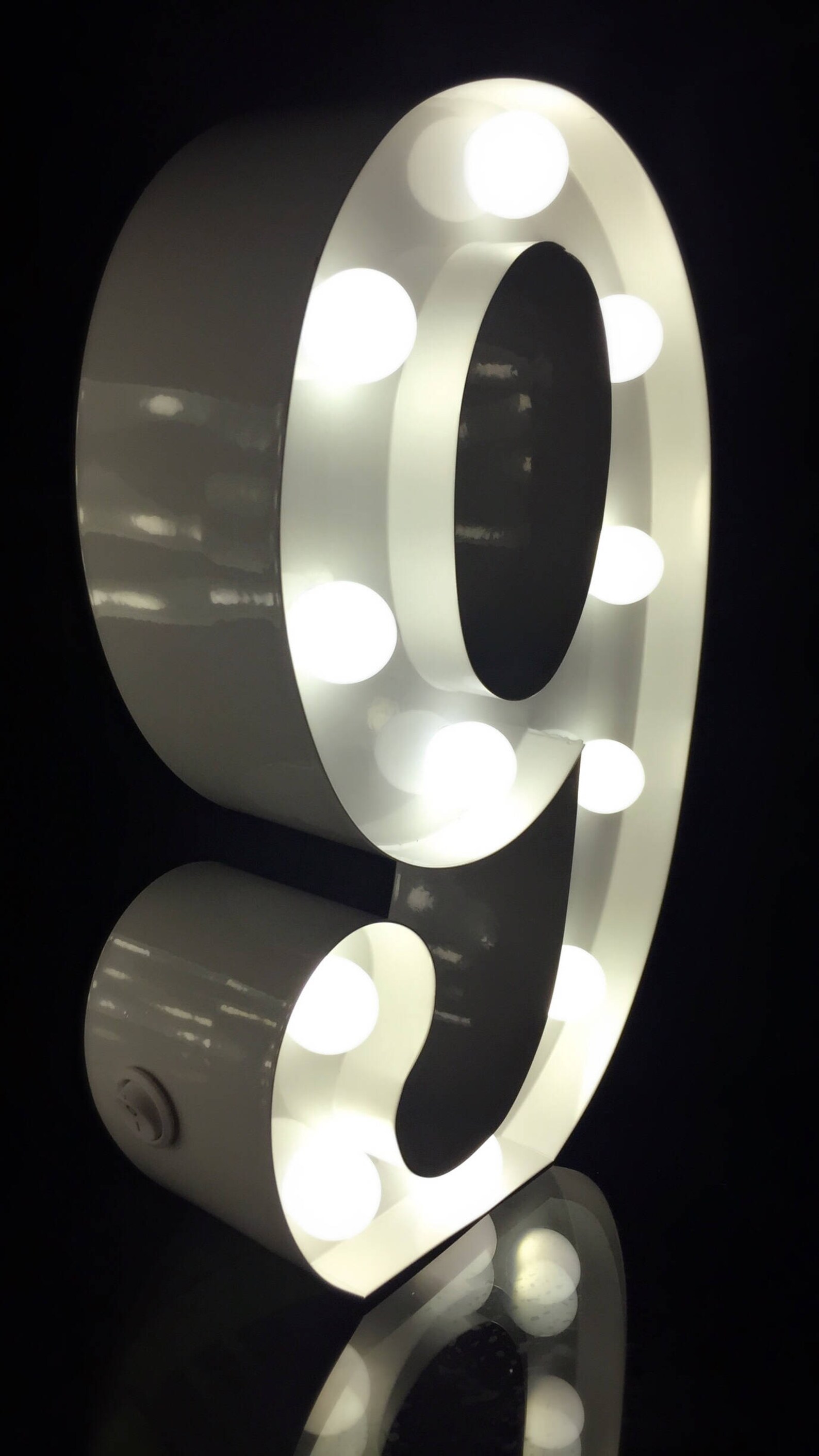 12”metal White No.9 Marquee Letter Marquee Light Light up Number Nine ...