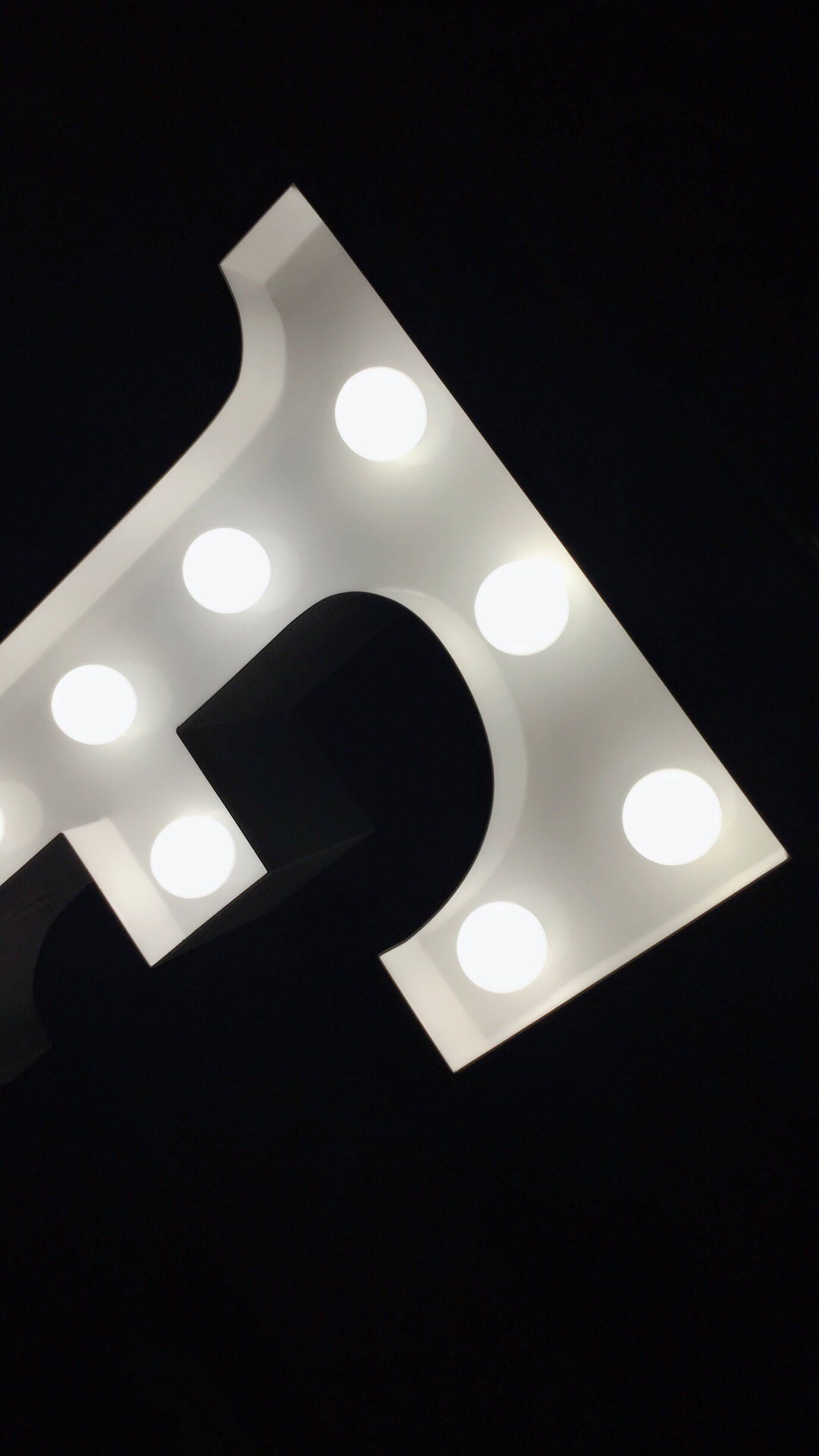 Metal White Initial Letter F Marquee Letter Light - Etsy