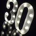 12metal Marquee Number 30-39 Light up Number Thirty Home Shop ...