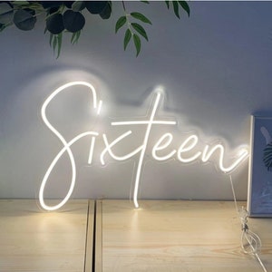 Custom Light up Numbers Neon Sign Custom Neon Numbers Birthday Party ...