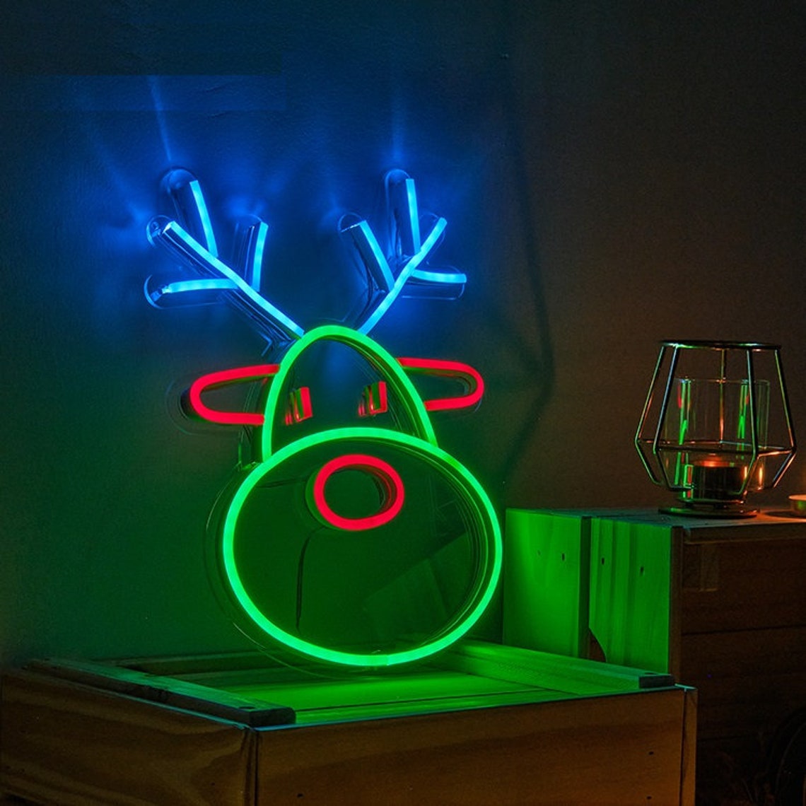 Reindeer Neon Sign With Acrylic Board Neon Decor Home - Etsy