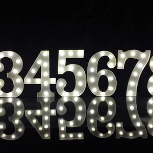 12”metal White No.9 Marquee Letter Marquee Light Light up Number Nine ...