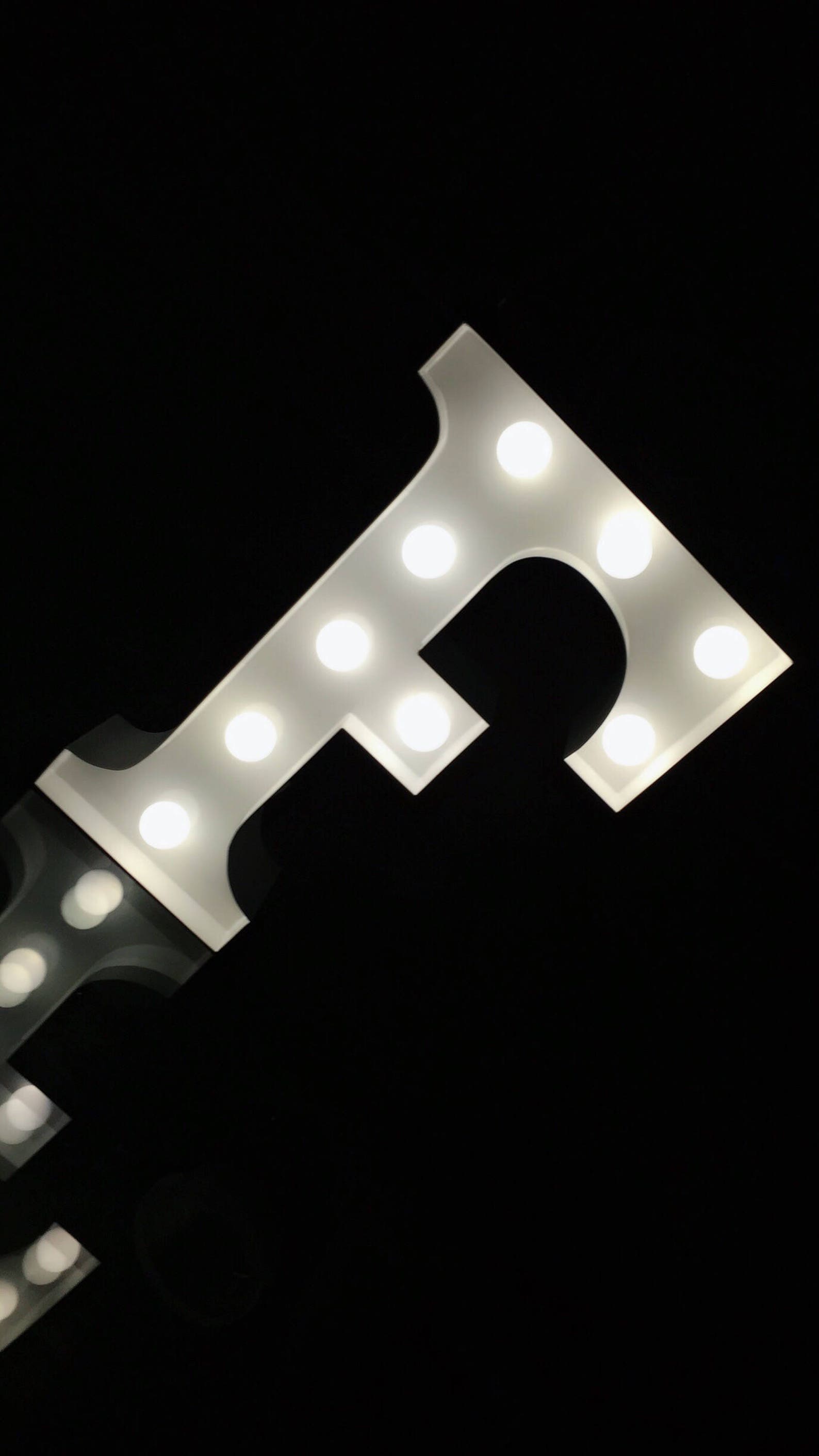 Metal White Initial Letter F Marquee Letter Light 9height Light up ...