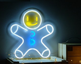 Gingerbread Man Neon Sign - Etsy
