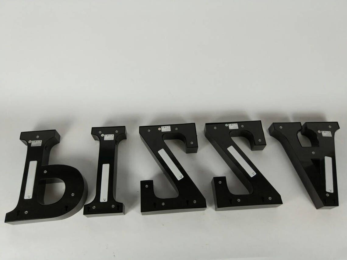 Vintage Hand Made 12metal White/black Light up Letters | Etsy