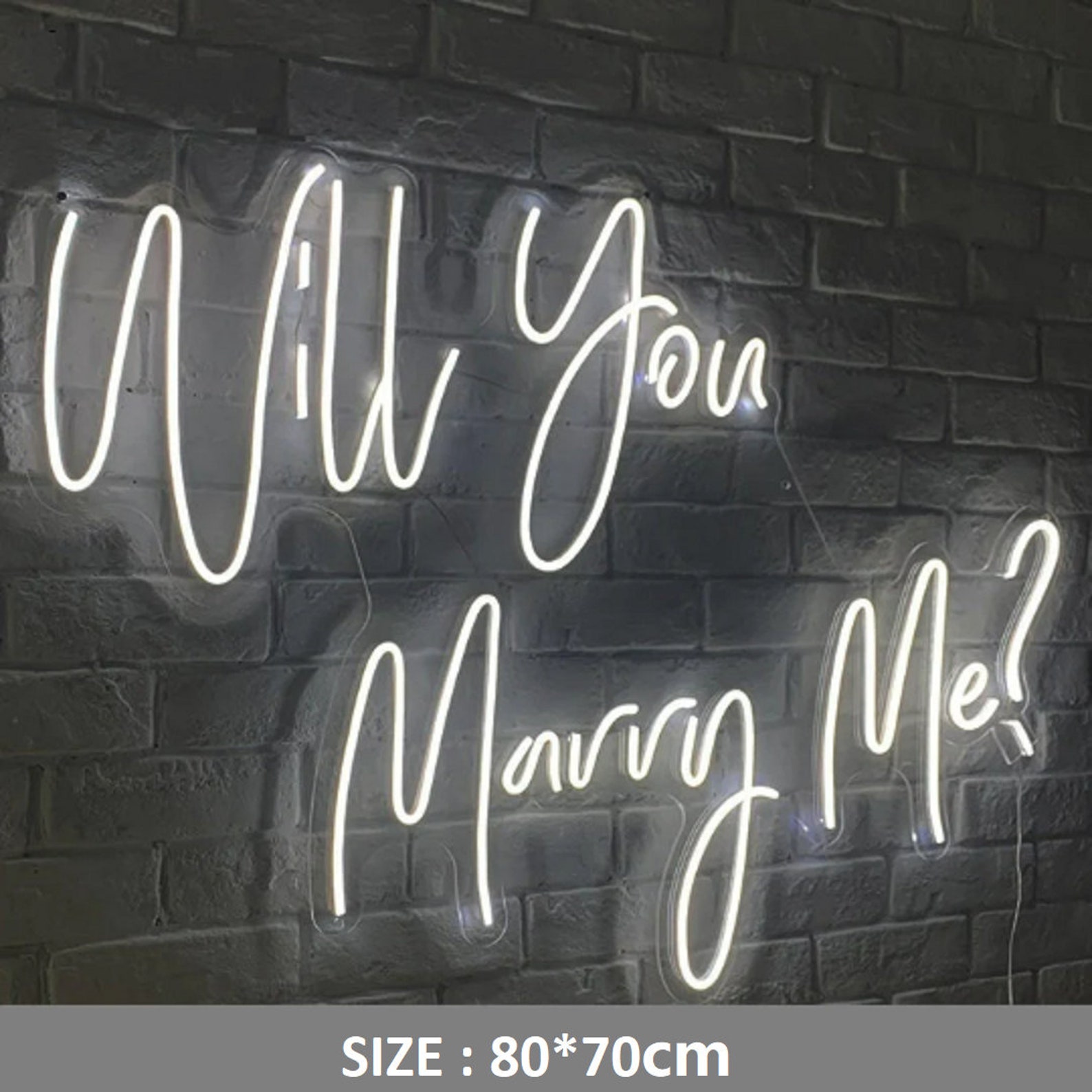 Will You Marry Me Neon Sign With Acrylic Board Neon Letters Etsy