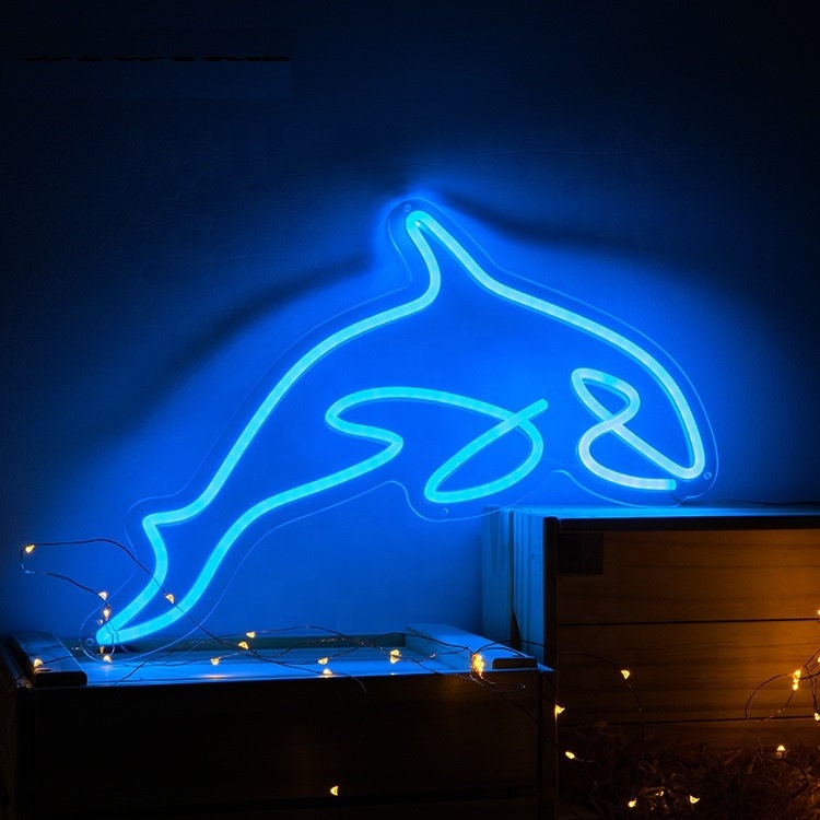 Dolphin Neon Sign Neon Light Dolphin Decor Led Neon Decor Home - Etsy