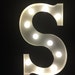 Vintage Metal White S Light up Marquee Letter Light Sign - Etsy