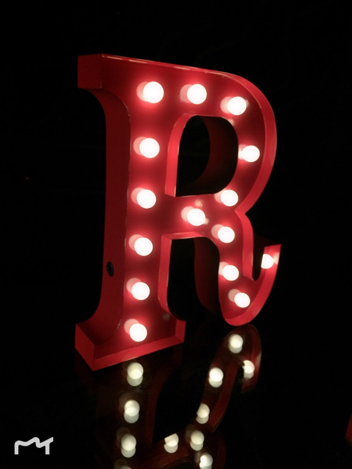 12 Metal Red R Marquee Letters Marquee Light Light up | Etsy