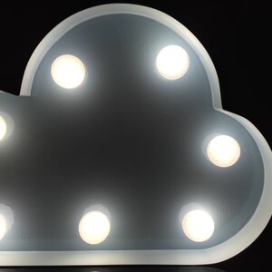 Mini Blue Metal Cloud Marquee Light Kids Light Kids Bed Room Night ...