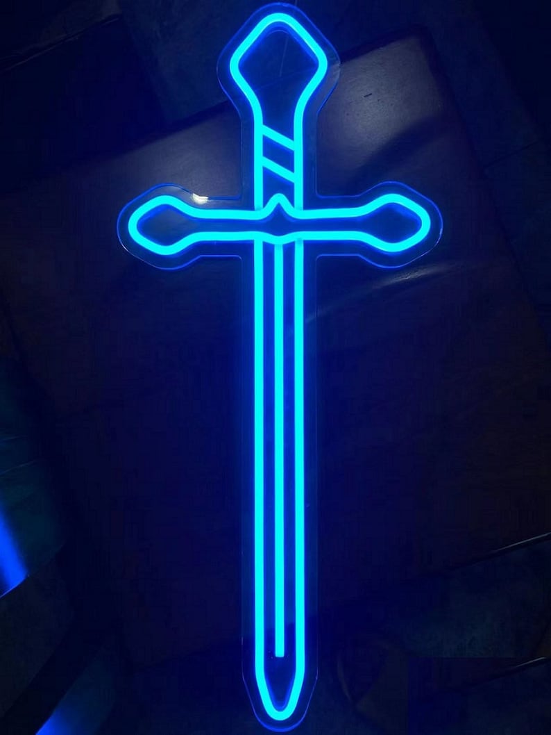 Sword Neon Sign, Knife Neon Sign ,game Room Neon Decor, Game Room Sign ...