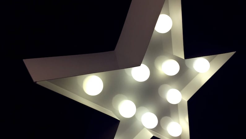 Vintage 12 Inch Light up Star Marquee Light Night Light Kids - Etsy