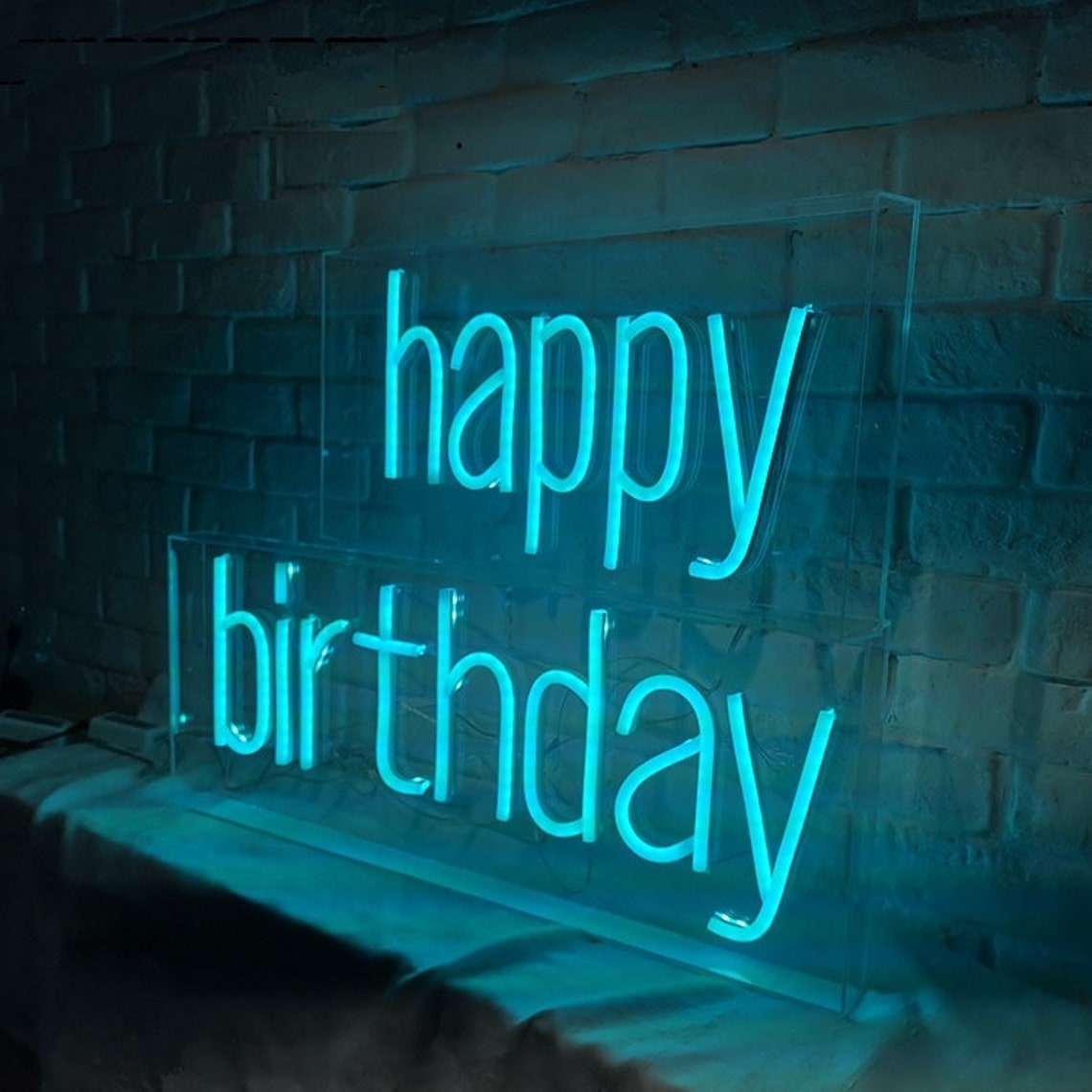 Happy Birthday Neon Sign Neon Box Neon Decor Neon Art Kids | Etsy