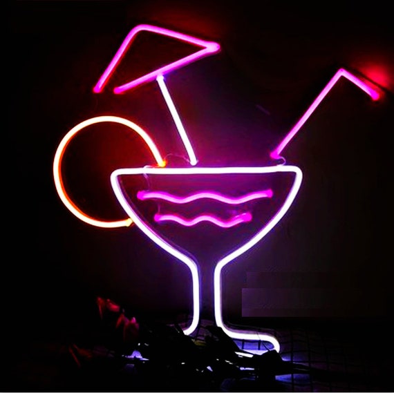 Iced Drinks Cold Drinks Neon Sign with Acrylic Plate Store Shop Neon ...