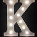 Hand Made 9metal White Light up Letters K Battery Operated Home Party ...