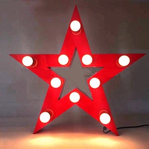 24" Metal Star Sign Marquee Sign Light up Star Sign Bar Restaurant ...