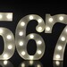 12”metal White No.5 Marquee Letter Marquee Light Light up Number Five ...