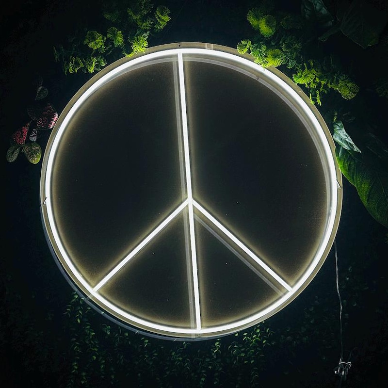 Neon Peace Sign - Etsy