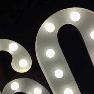 12"metal White Marquee Number 60-69 Party Number Light up Number Sixty ...