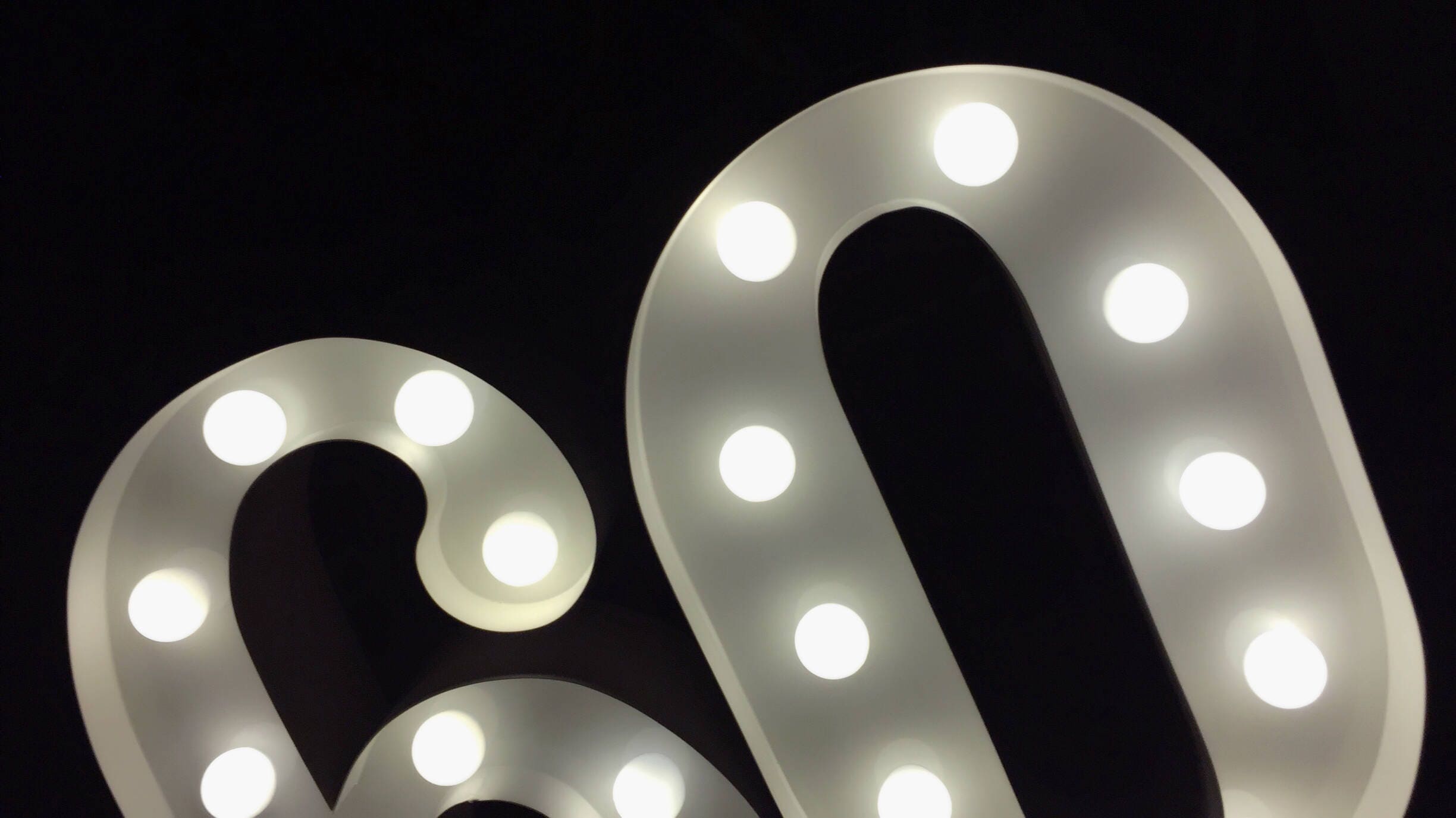 12Metal White Marquee Number 60-69 Party Number Light Up | Etsy