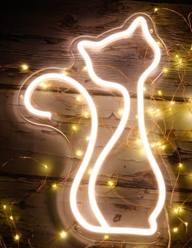 Mini Cat Kitten Neon Sign Home Neon Decor Children Kids Home Neon Sign ...