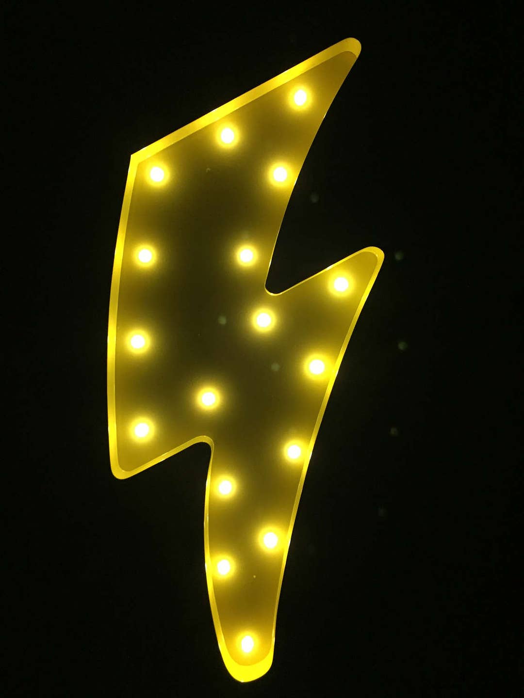 15 LED Light Yellow Thunder Flash Lighting Sign Battery - Etsy