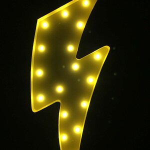 15 LED Light Yellow Thunder Flash Lighting Sign Battery - Etsy