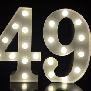 12”metal White No.9 Marquee Letter Marquee Light Light up Number Nine ...