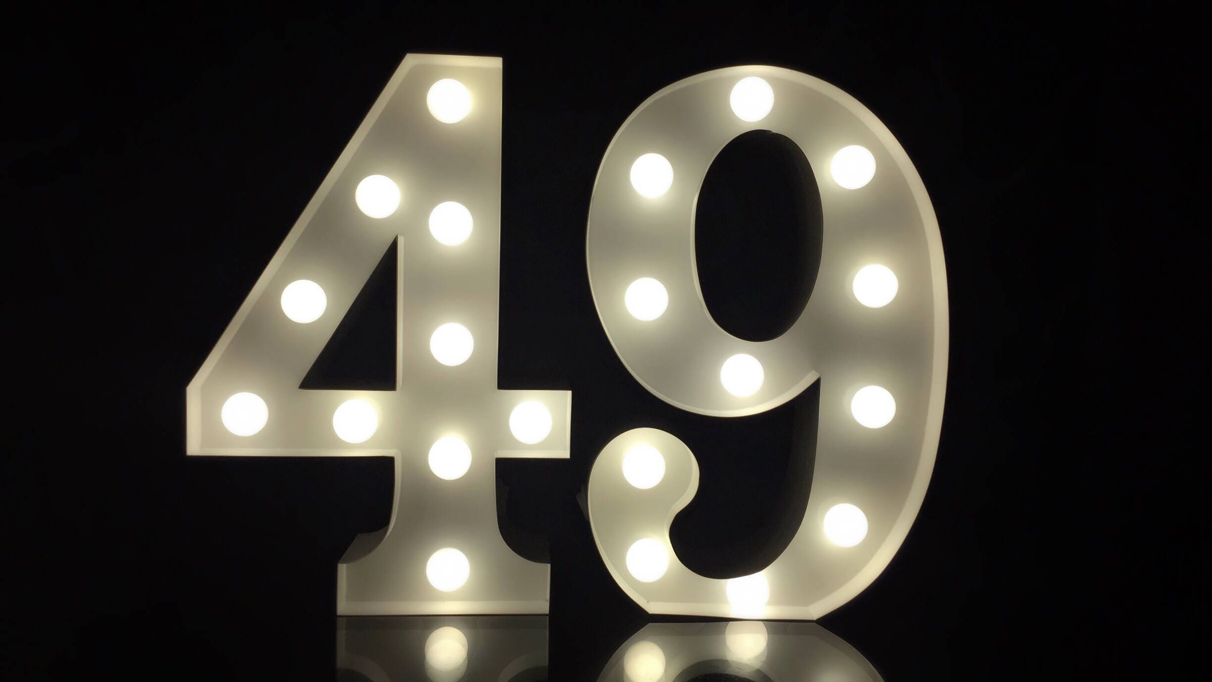 12Metal white No.9 marquee letter marquee light light up | Etsy